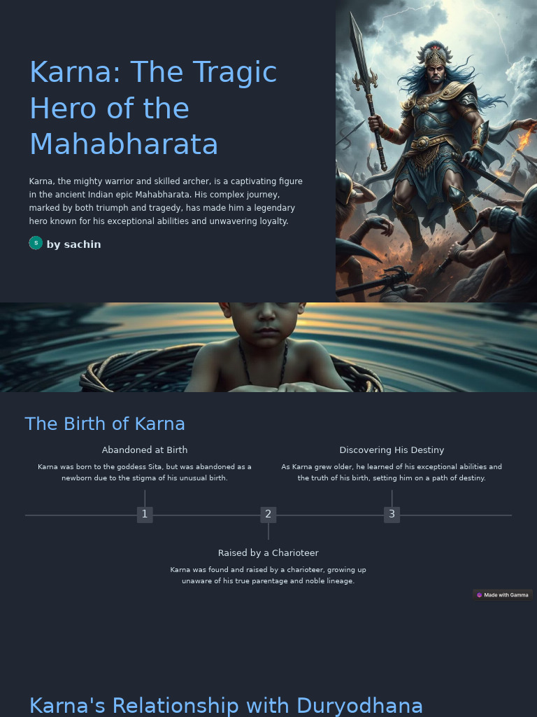 Karna The Tragic Hero of The Mahabharata | PDF | Mahabharata