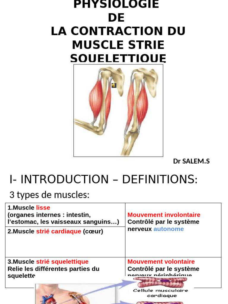 Copie de PHYSIOLOGIE DE LA CONTRACTION DU MUSCLE STRIE SQUELETTIQUE | PDF | Contraction du ...
