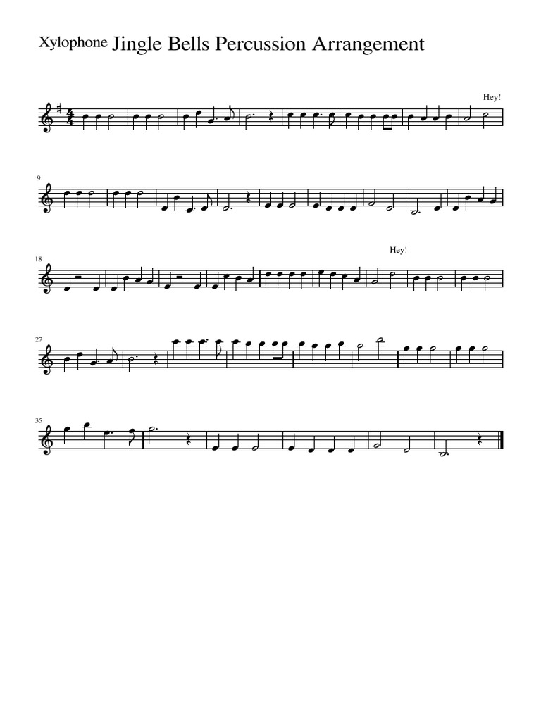 Jingle Bells Percussion-Xylophone | PDF