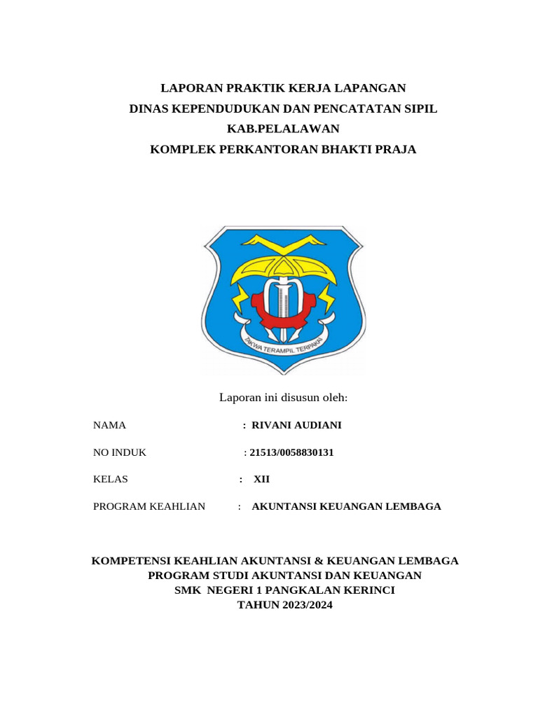 Laporan Magang Capil Vani | PDF