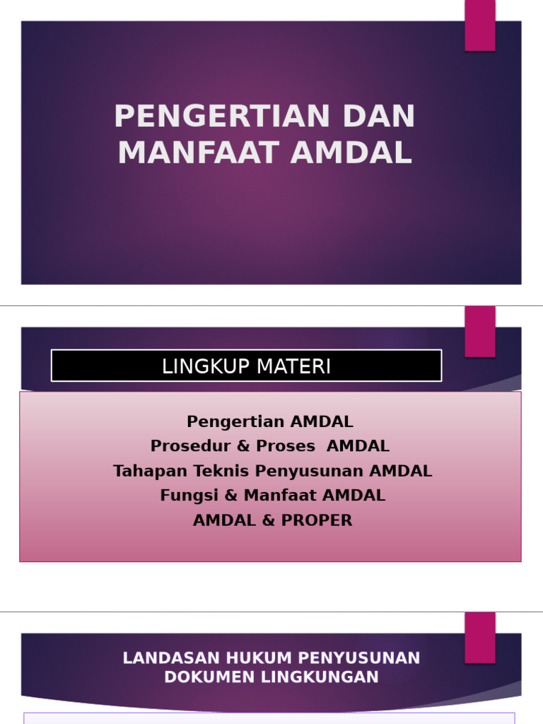 Ppt Pengertian Dan Manfaat Amdal Terbaru | PDF