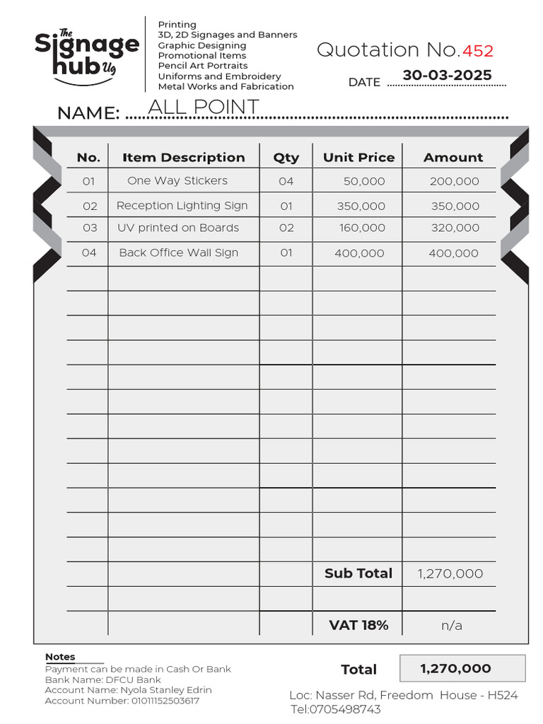 all point quotation | PDF