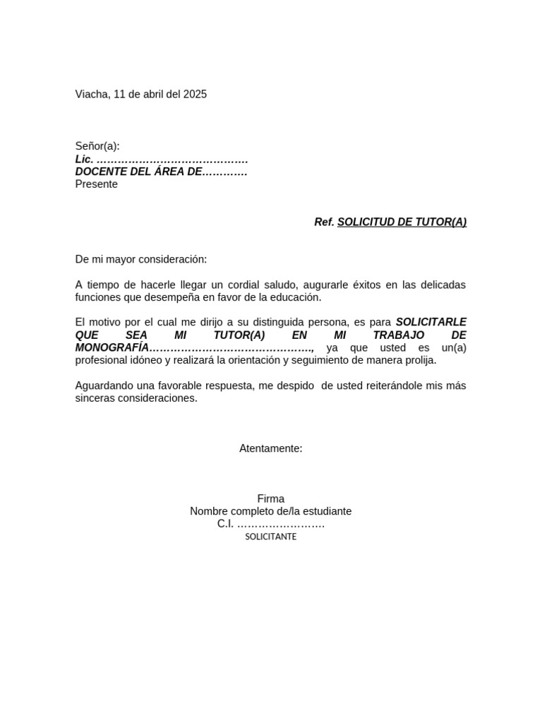 Solicitud de Tutor 1 | PDF