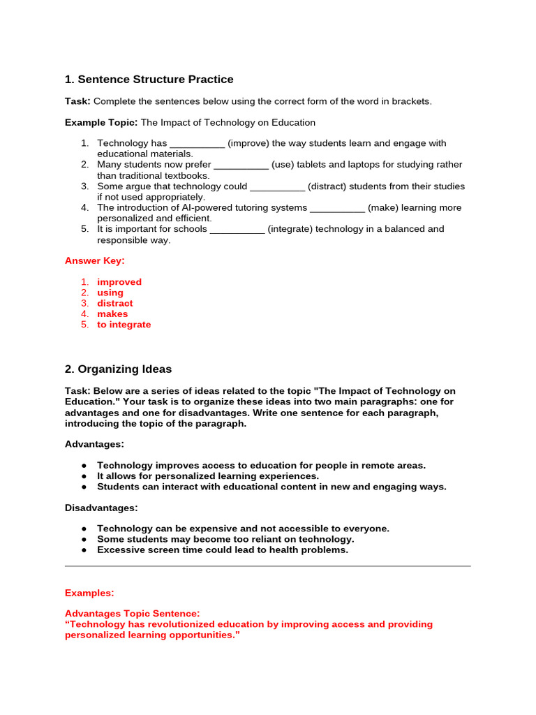 Controlled Writing Practice 1 | PDF | Educational Technology | Learning