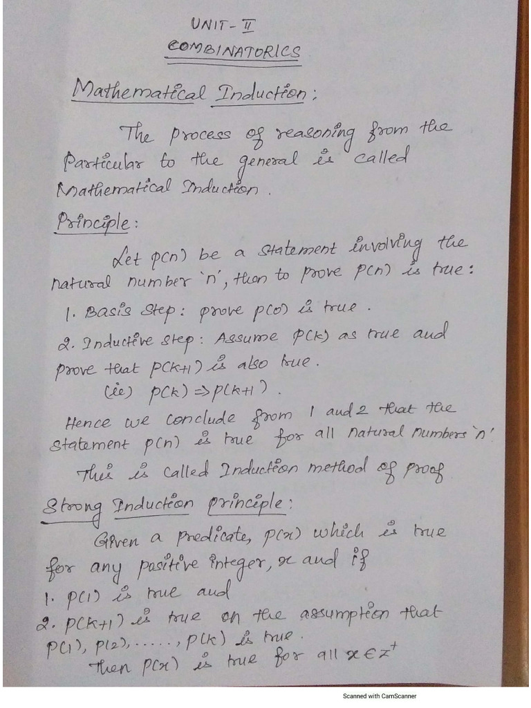 Unit III Combinatorics | PDF