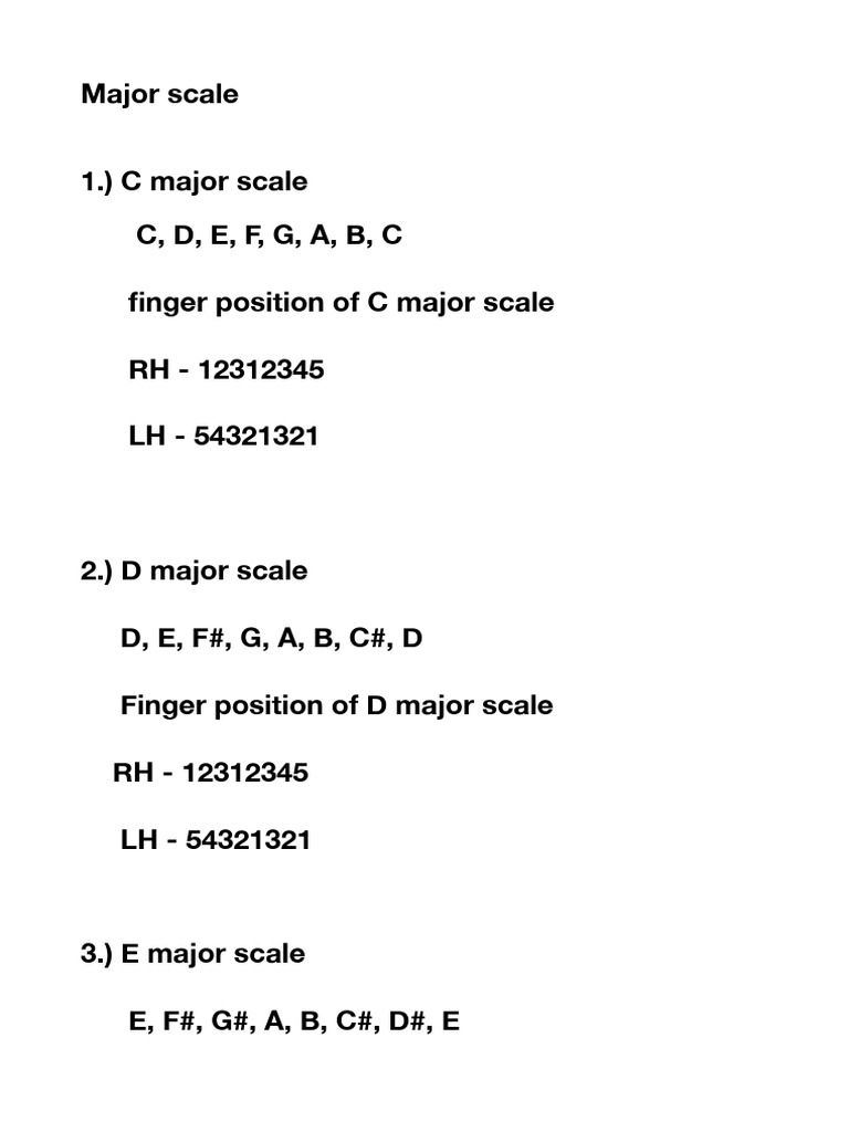 Major Scales | PDF