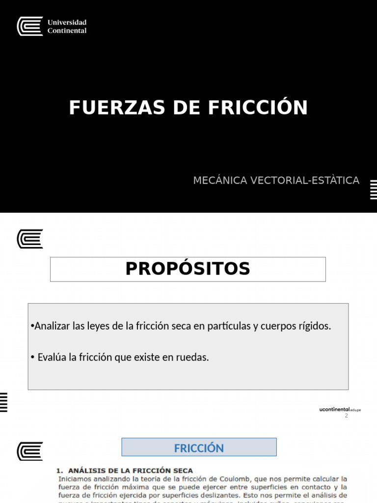 Leyes de Fricción en Mecánica Estática | PDF | Fricción | Fuerza