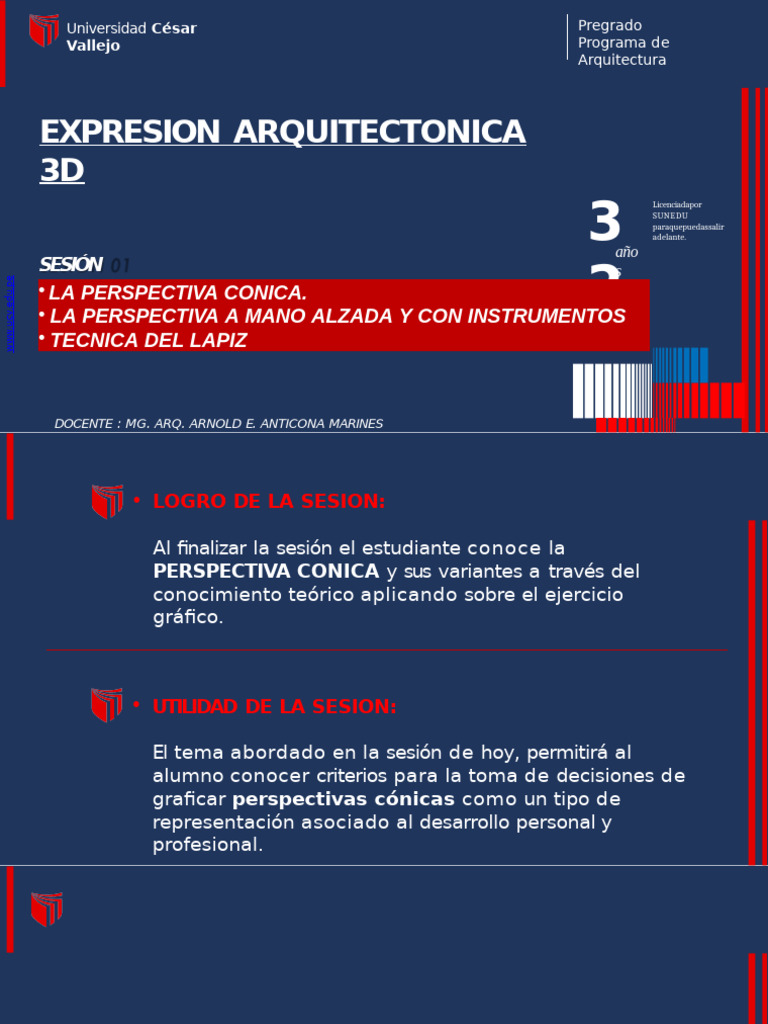 Sesion 01 Expresion Arquitectonica 3D | PDF | Perspectiva (Gráfica) | Dibujo
