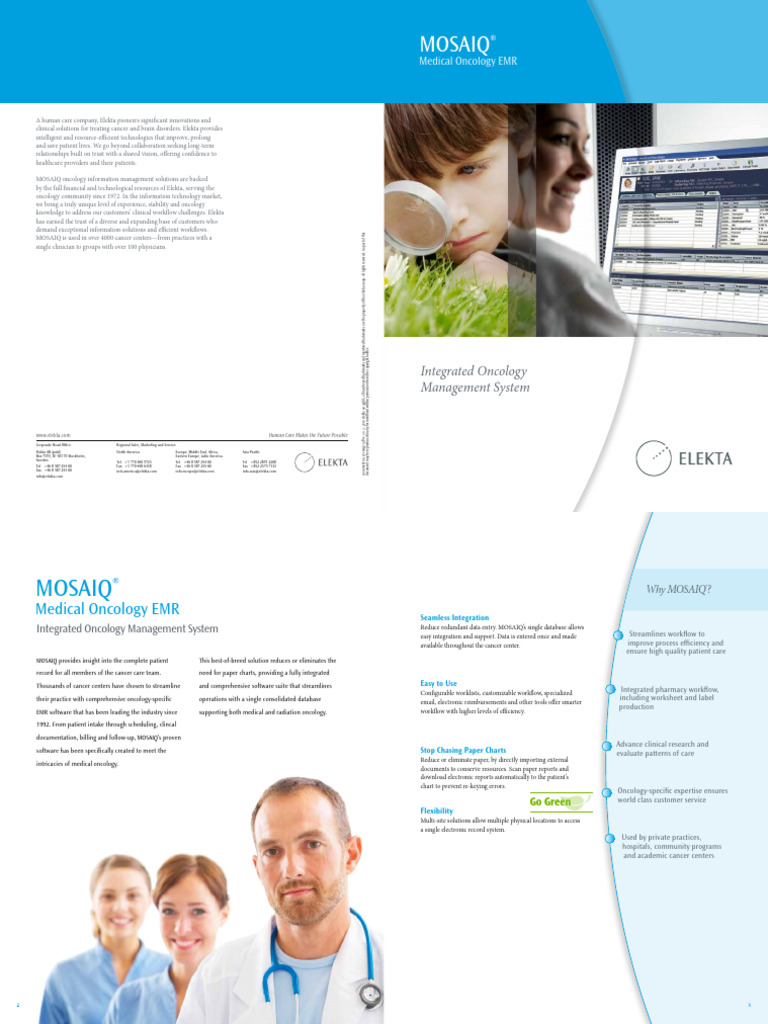 MOSAIQ Oncology EMR: Streamlined Care Solutions | PDF | Electronic ...
