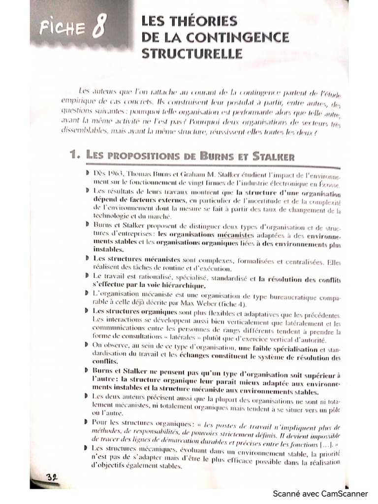 Dossier Sur La Théorie de La Contingence | PDF