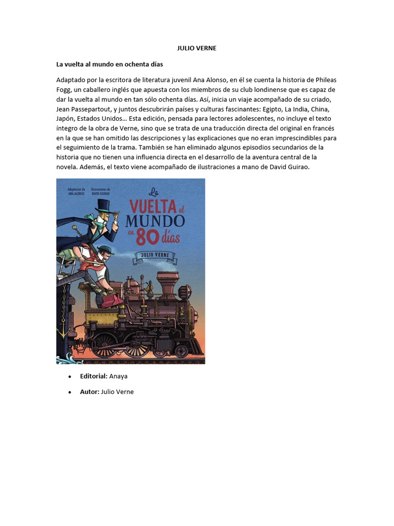 Clásicos de Julio Verne para jóvenes lectores | PDF | Julio Verne