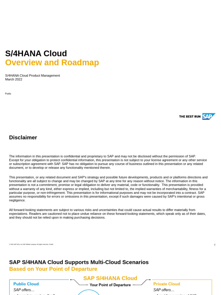 S4HC Overview and Roadmap | PDF | Cloud Computing | Enterprise Resource Planning
