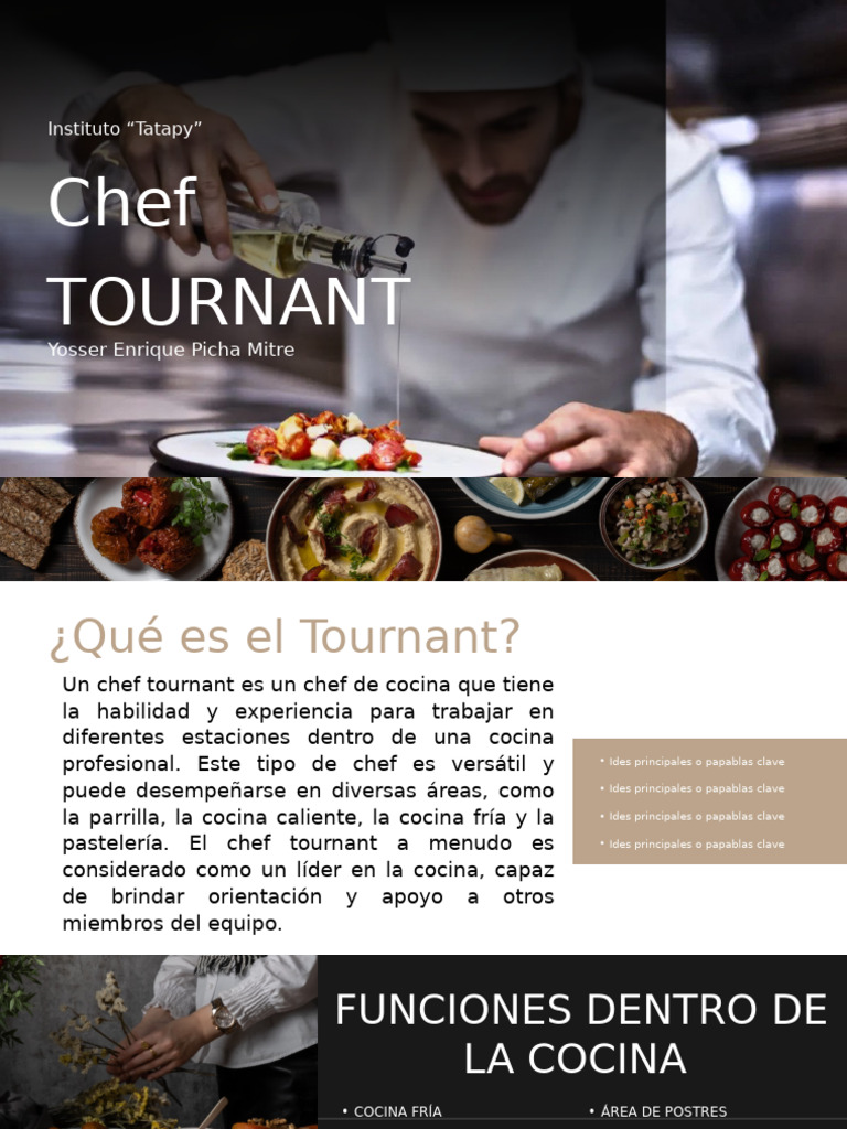 Funciones y habilidades del chef tournant | PDF | Cocina | Alimentos