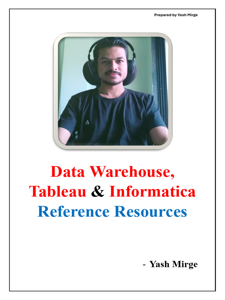 Datawarehouse, Tableau and Informatica Notes | PDF | Data Warehouse ...