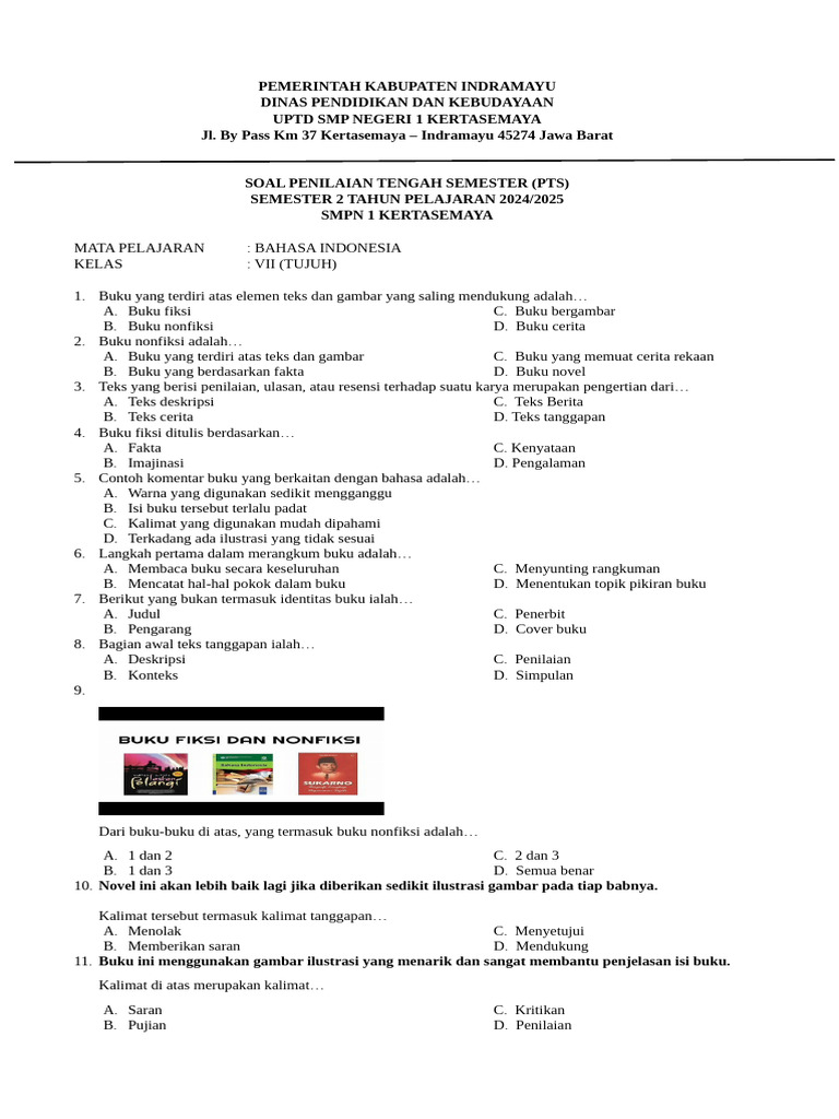 Soal PTS Semster 2 | PDF