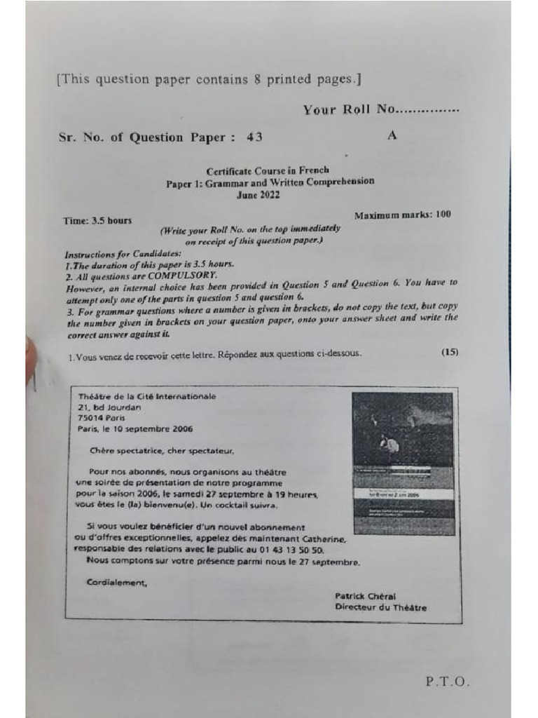 Grammar Paper 2022 | PDF