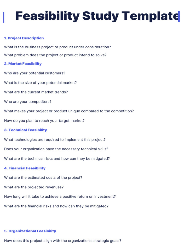 Feasibility StudyTemplate | PDF