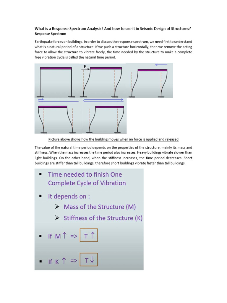 What Is A Response Spectrum Analysis | PDF | Force | Mass
