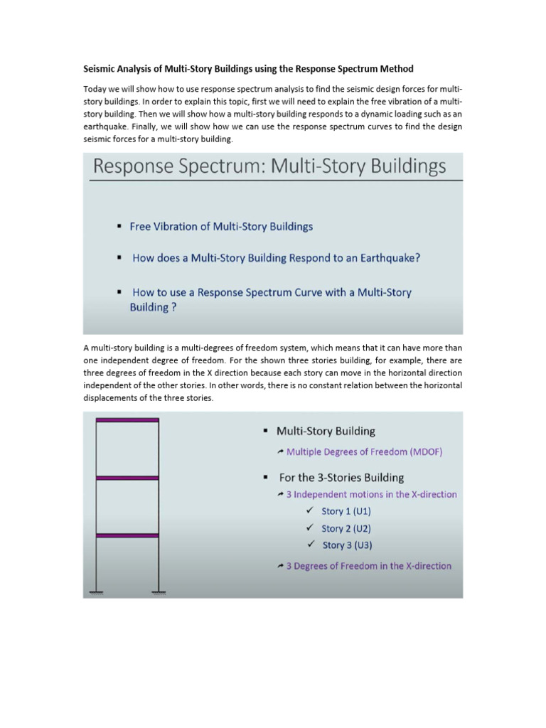 Multi Storey Building using Response Spectrum Analysis | PDF | Normal Mode | Force