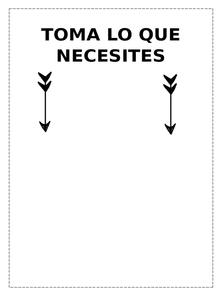 Toma Lo Que Necesites | PDF