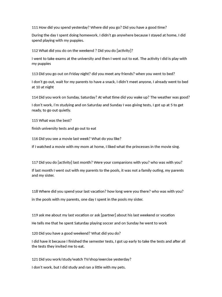 Daily Life Reflections and Future Plans | PDF