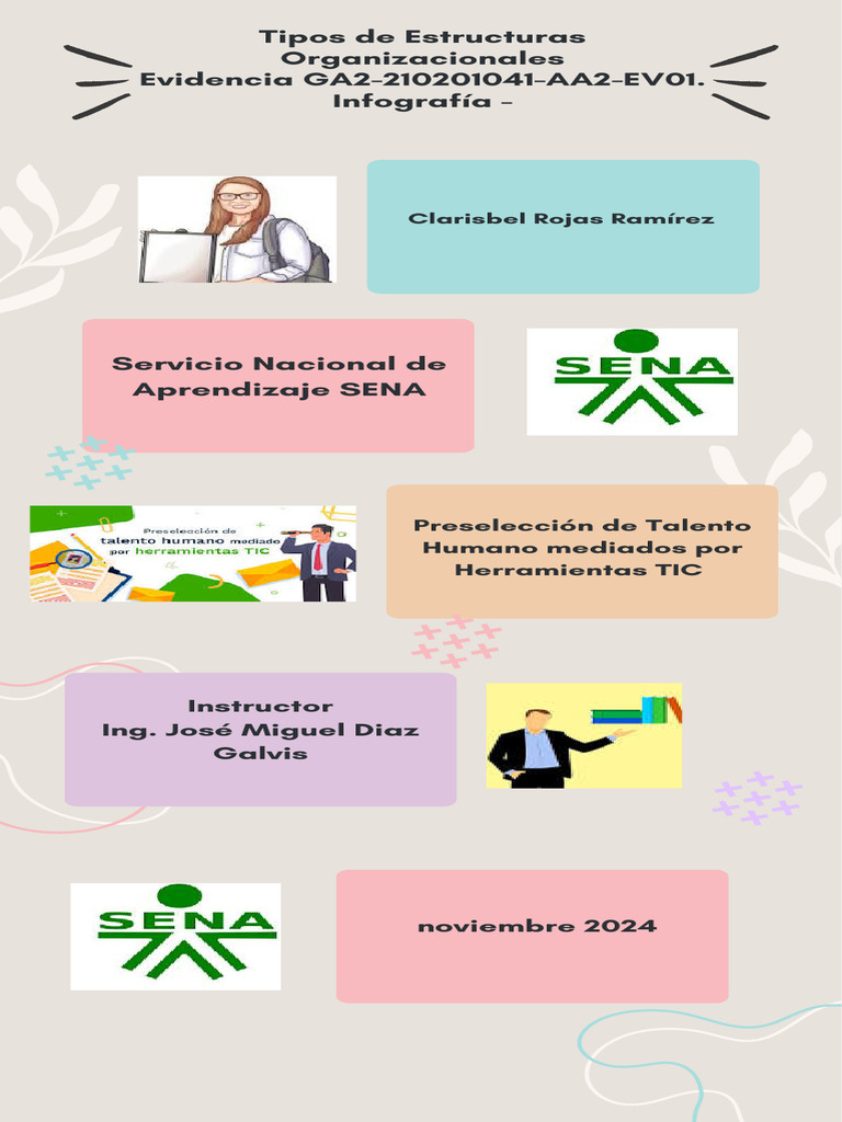 3.1.2. Evidencia GA2-210201041-AA2-EV01. Infografía - Tipos de Estructuras Organizacionales | PDF