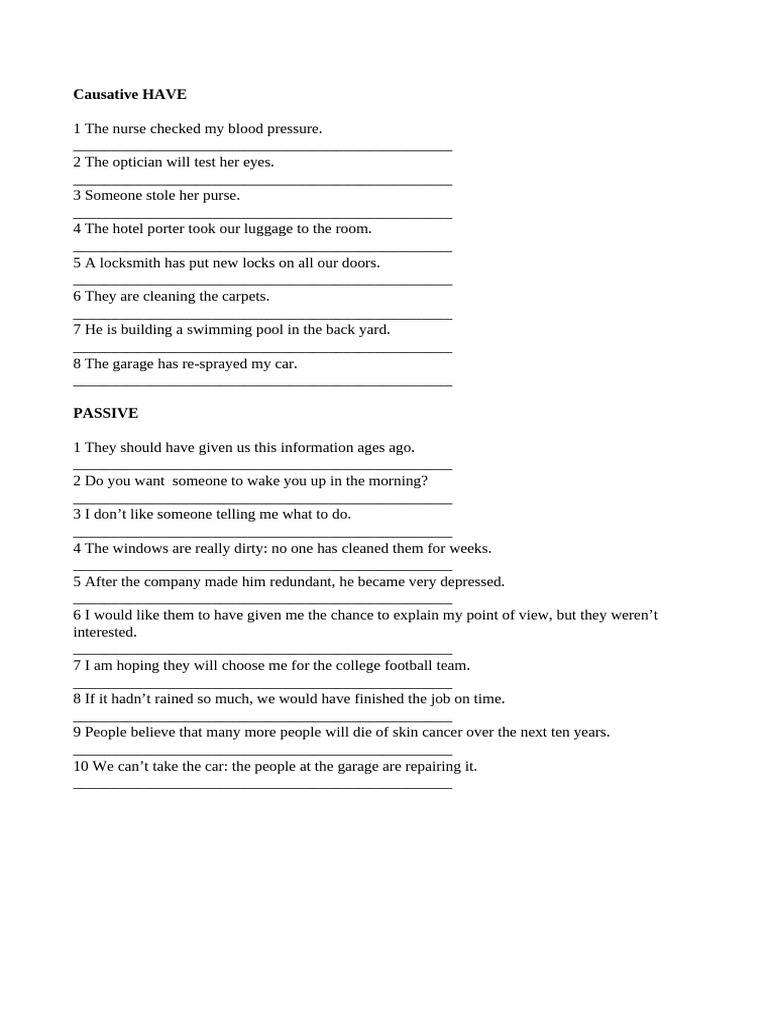 Causative HAVE | PDF