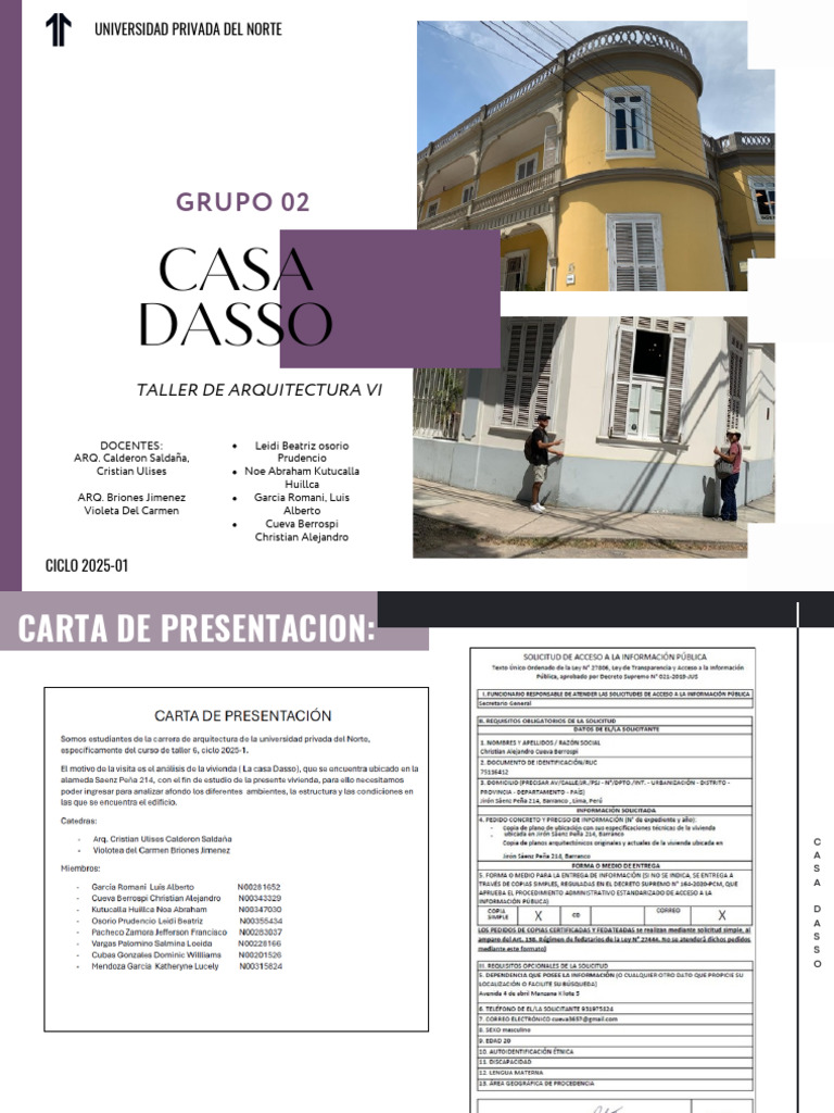 Casa Dasso Martes | PDF | Elementos arquitectónicos | Ingeniería de ...