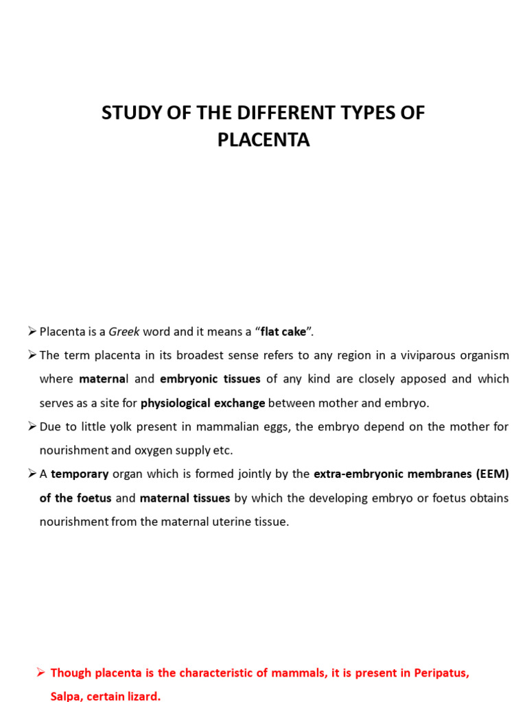 Study of Type of Placenta | PDF | Placenta | Uterus