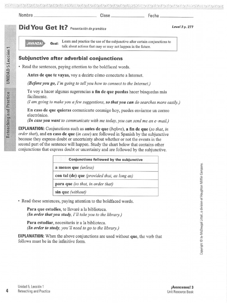 Subjunctive With Adverbial Clauses and Unknowns | PDF