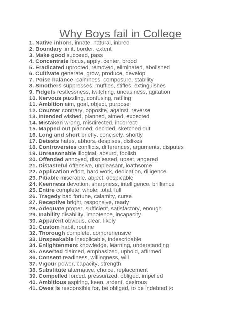 Why Boys Fail in College | PDF | Behavioural Sciences