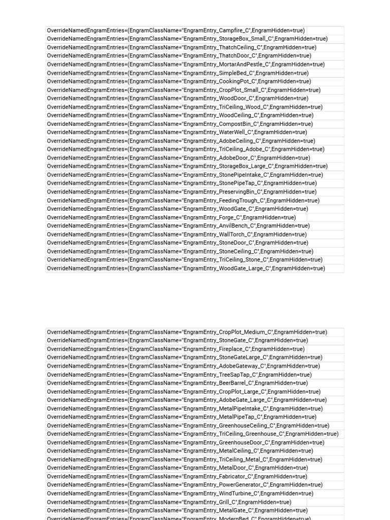 Cybers Structures Configuration - Vanilla Engram Removal | PDF