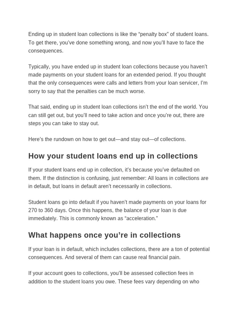Collecting Education Loans | PDF | Student Loans In The United States ...