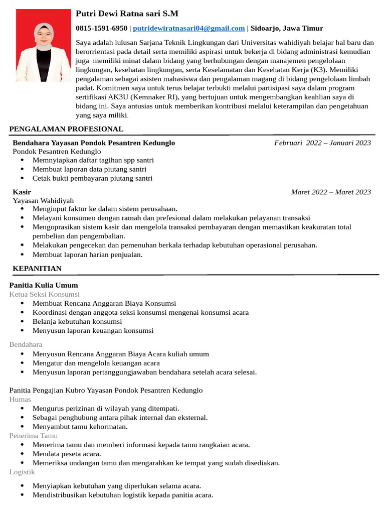 CV Putri Dewi Ratna Sari S.E | PDF