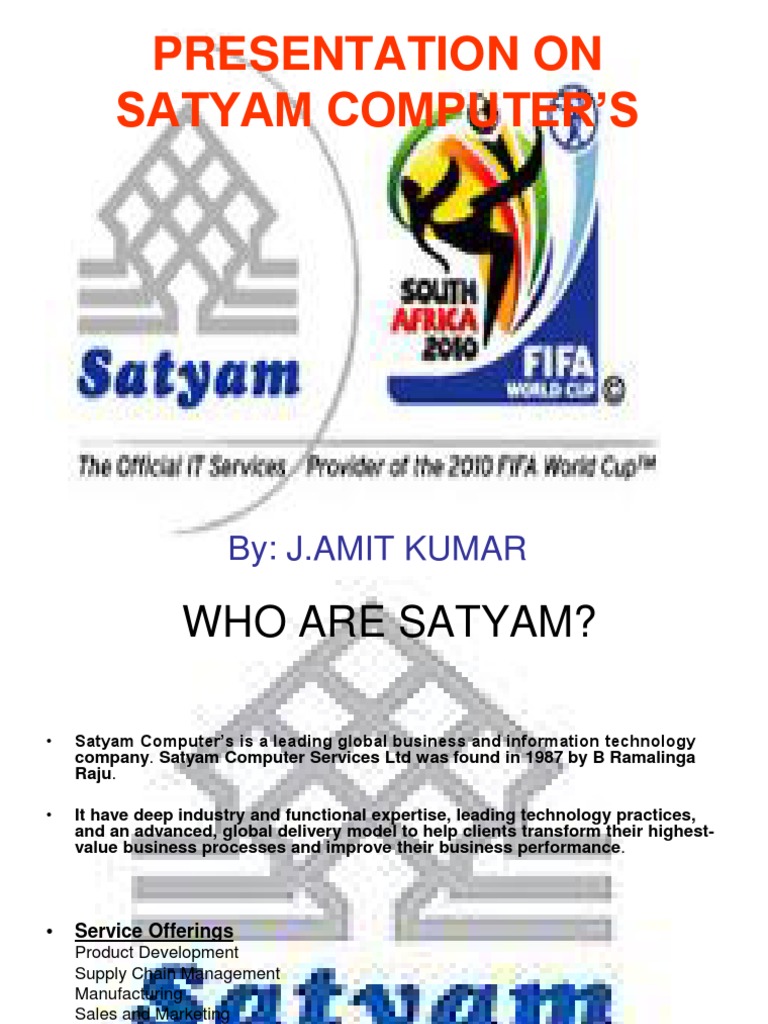 Presentation On Satyam Computer's | PDF | Companies | Business