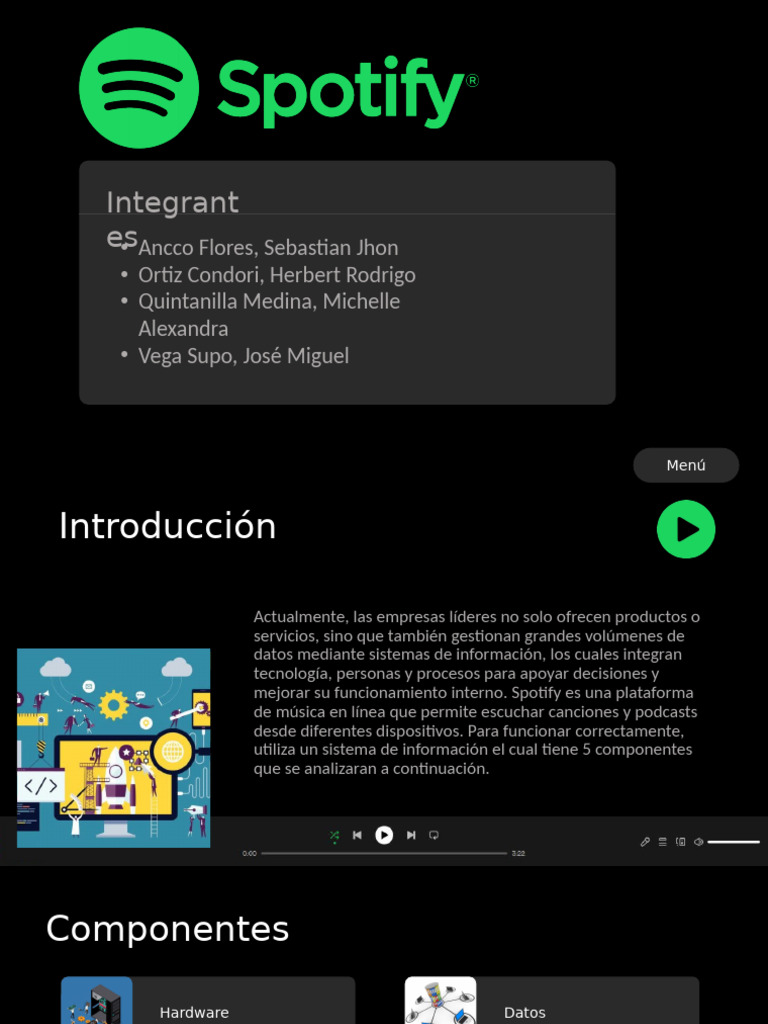 Spotify Sistemas de Informacion | PDF | Spotify | Hardware de la computadora