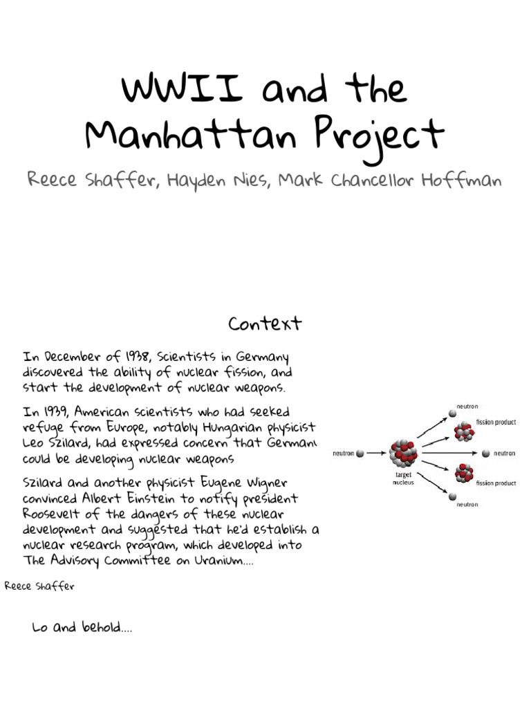 Manhattan Project: WWII Nuclear Breakthrough | PDF | Manhattan Project ...