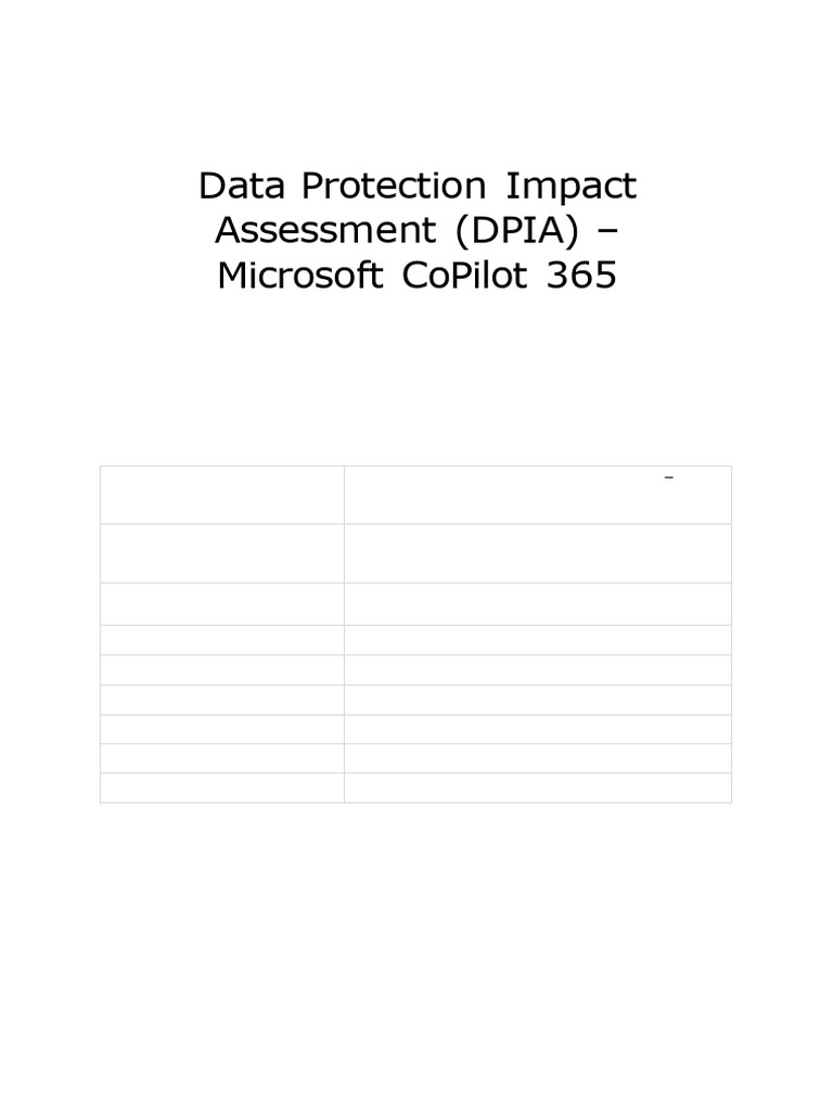 DPIA - Microsoft Copilot | PDF | Microsoft | Computing