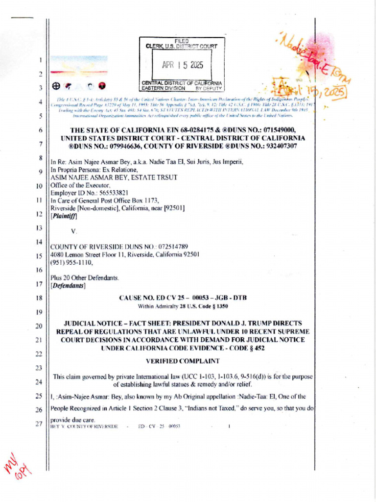 JUDICIAL NOTICE – FACT SHEET: PRESIDENT DONALD J. TRUMP DIRECTS REPEAL ...