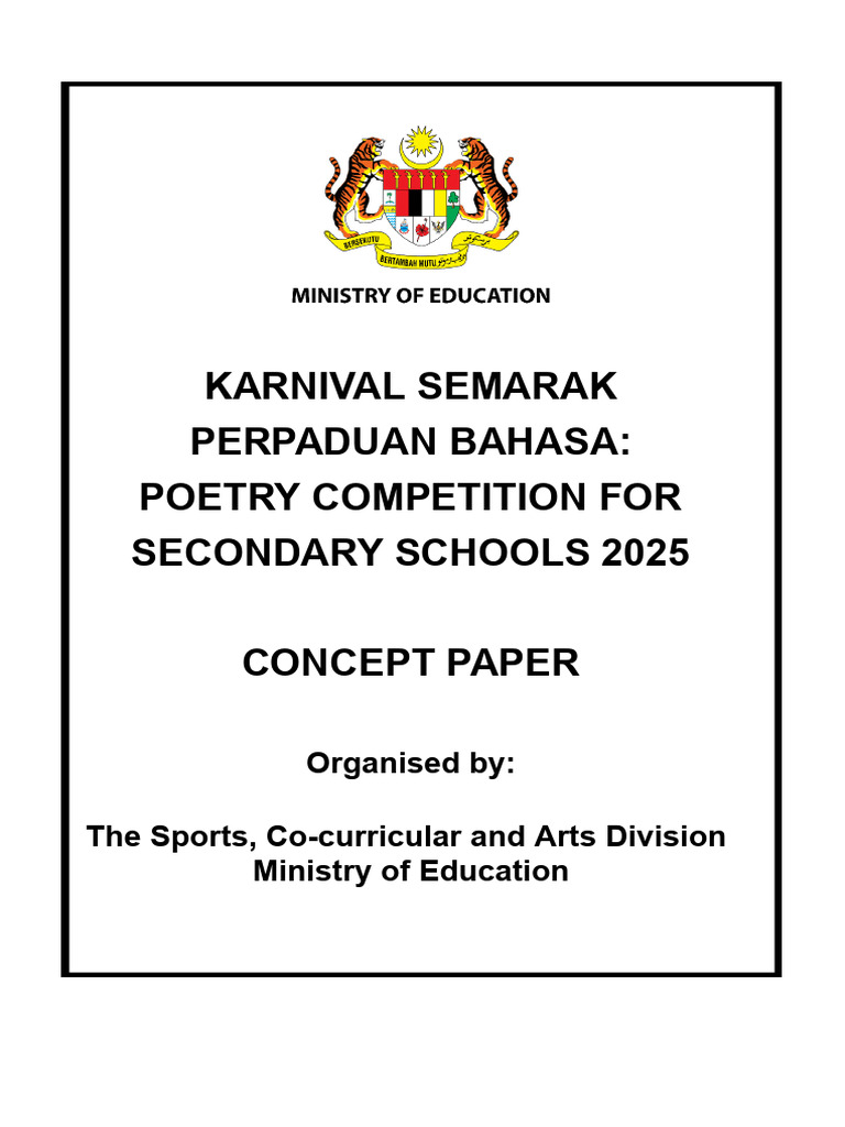 Concept Paper - KSPB - Poetry Recitation Secondary Schools 2025 | PDF ...
