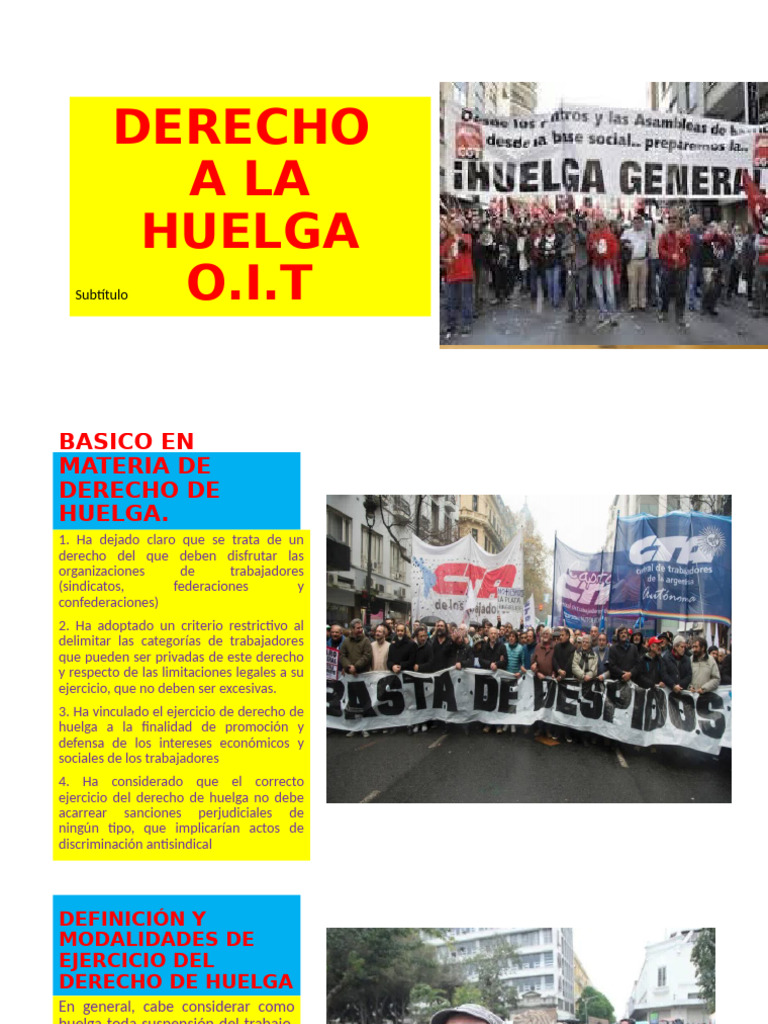 Tema 1 Uiii La Huelga Oit | PDF | Organización Internacional del ...
