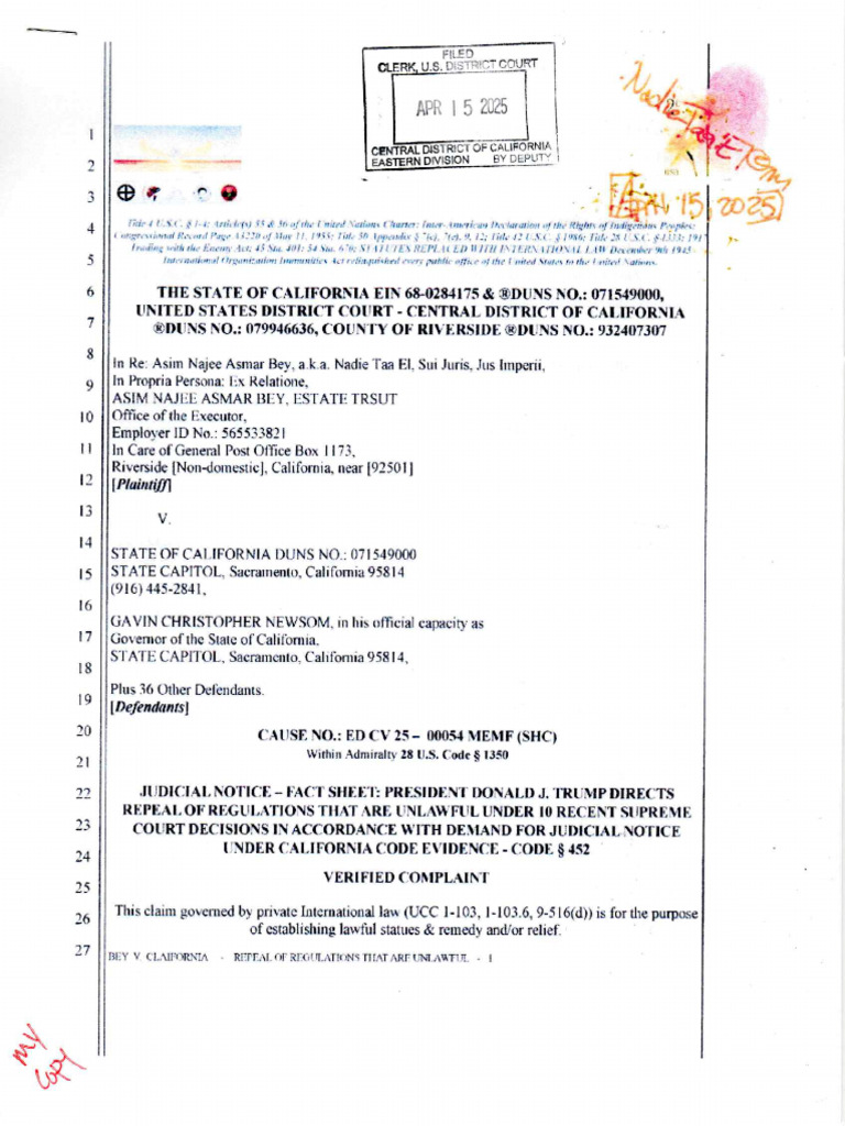 JUDICIAL NOTICE – FACT SHEET: PRESIDENT DONALD J. TRUMP DIRECTS REPEAL ...