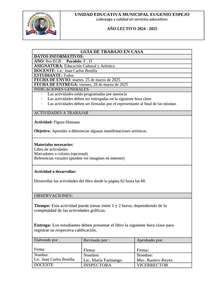 Guía Eca Asincronica 8vo | PDF