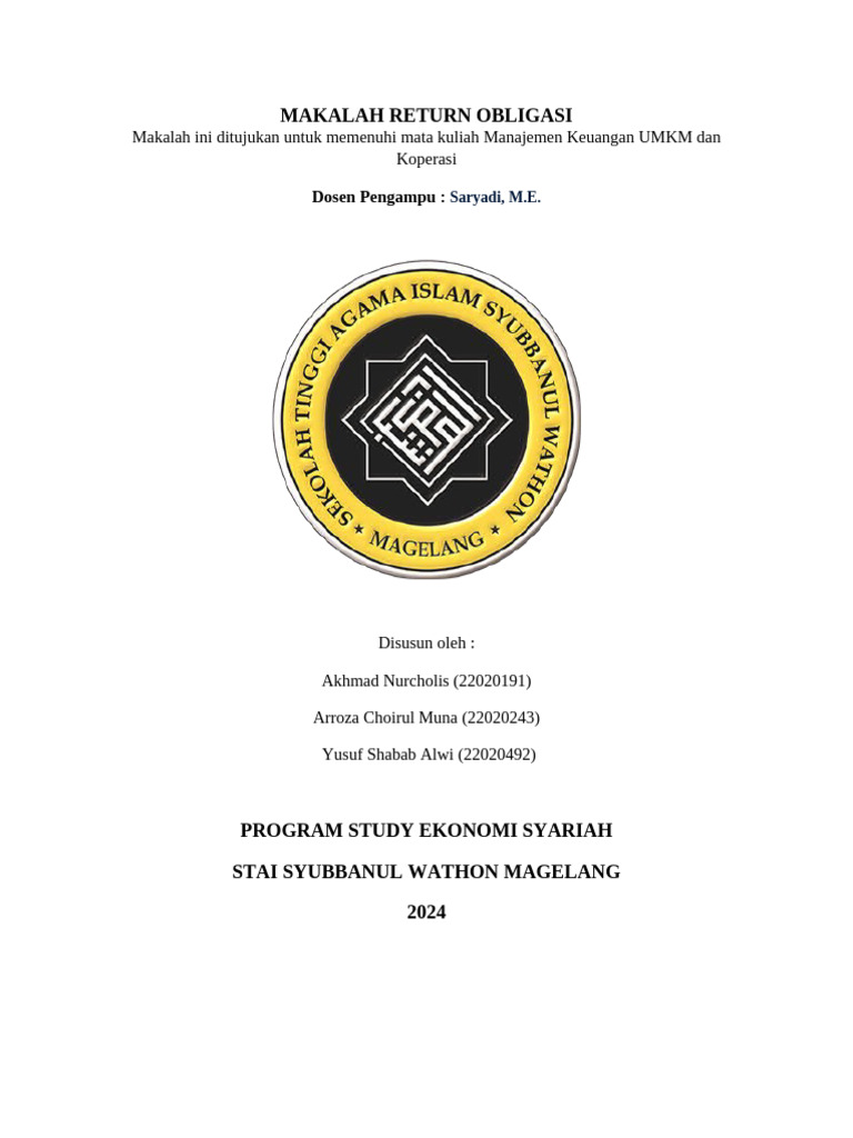 Menghitung Return Obligasi | PDF