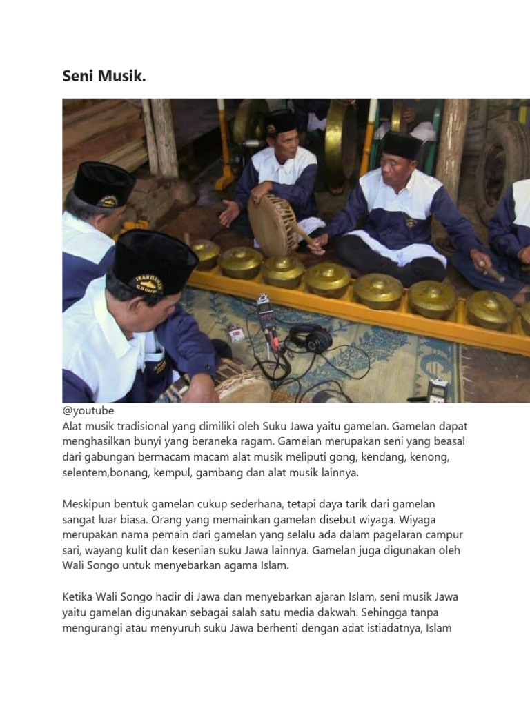 Gamelan: Seni Musik Tradisional Jawa | PDF