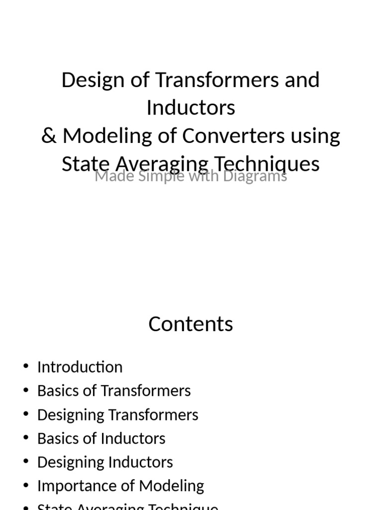 Transformer Inductor Modeling Easy With Diagrams | PDF