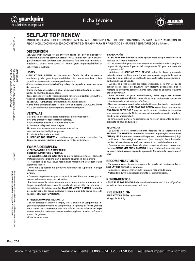 h256 Selflat Top Renew | PDF