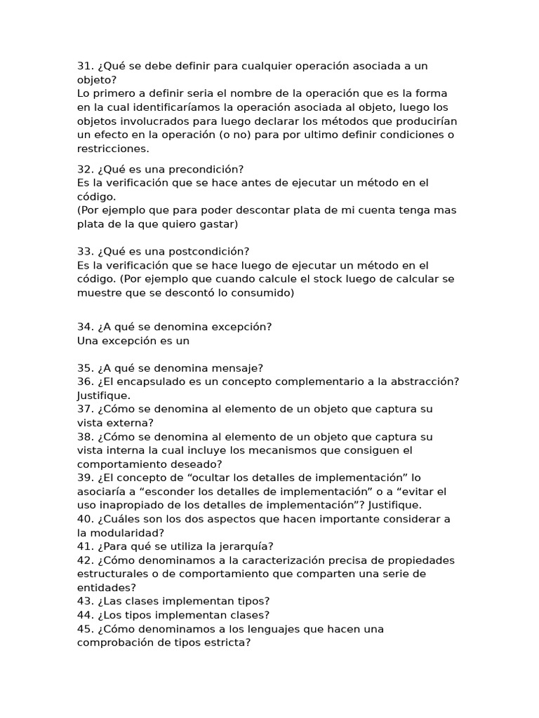 Definiciones Clave en POO | PDF | Objeto (informática) | Programación ...