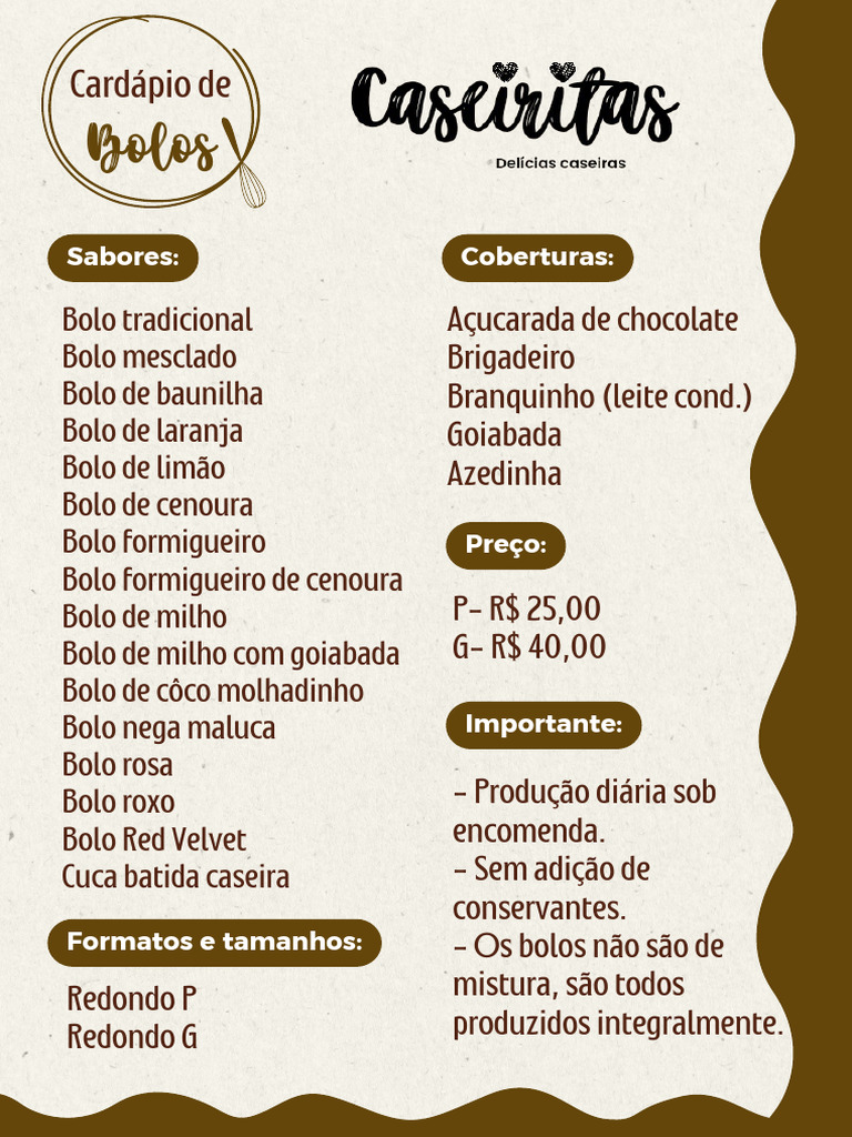 Cardápio de bolos moderno rosa marrom menu_20241130_100138_0000 | PDF