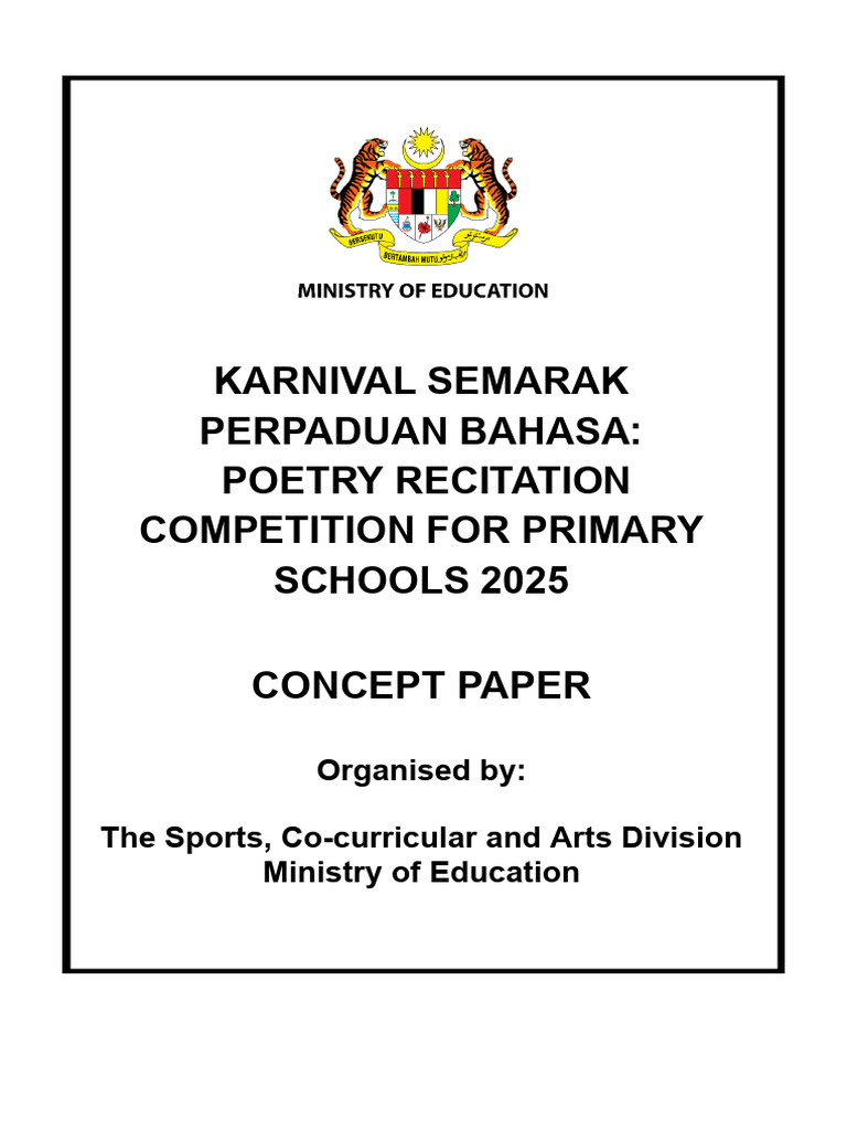 Concept Paper - KSPB - Poetry Recitation Primary Schools 2025 | PDF ...